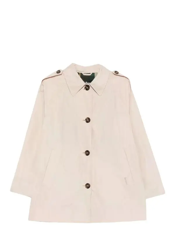 Barbour Maggie Epaulette-detail Raglan-sleeve Coat - Neutrals