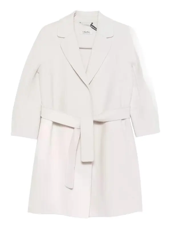 Max Mara Belted Coat - White