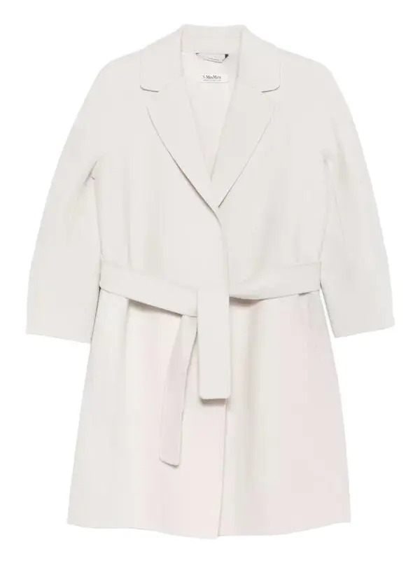 Max Mara Belted Coat - White