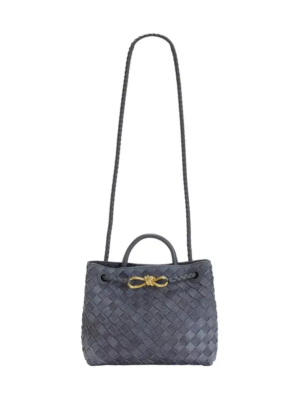 Bottega Veneta Small Andiamo Bag - Cloudy Indigo  Gray  & Muse Brass