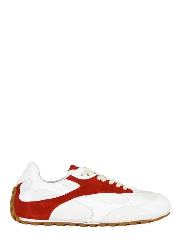 Bottega Veneta Orbit Flash Sneaker - Optic White & Cardinal