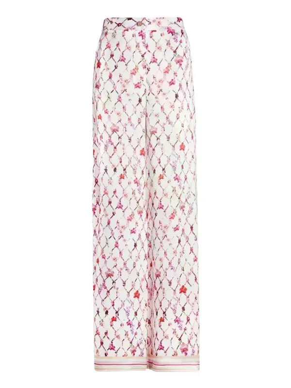 GENNY Floral Print Trousers - Pink