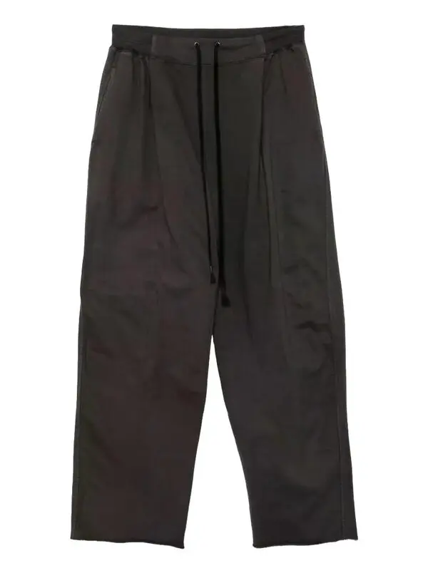 THE VIRIDI-ANNE Drawstring Raw-cut Trousers - Grey