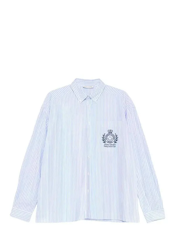 Joshua Sanders Smiley Leisure Club Striped Shirt - Blue
