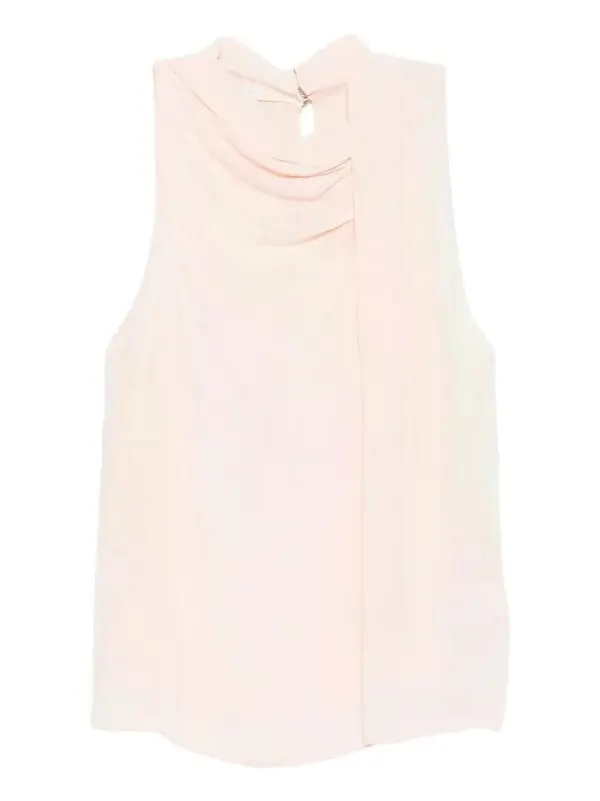 Patrizia Pepe Asymmetric Ruched Top - Pink