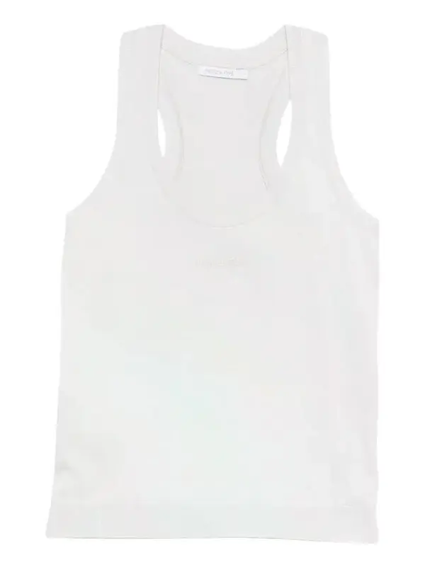 Patrizia Pepe Racerback Jersey Tank Top - Grey