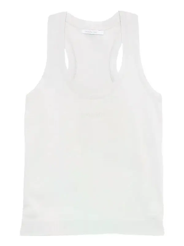 Patrizia Pepe Racerback Jersey Tank Top - Grey