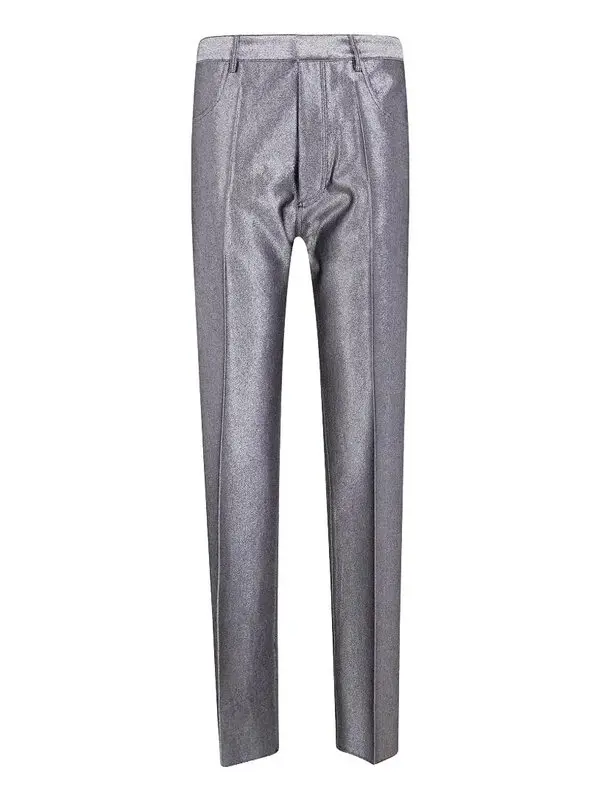 SAPIO Metallic-finish Trousers - Silver