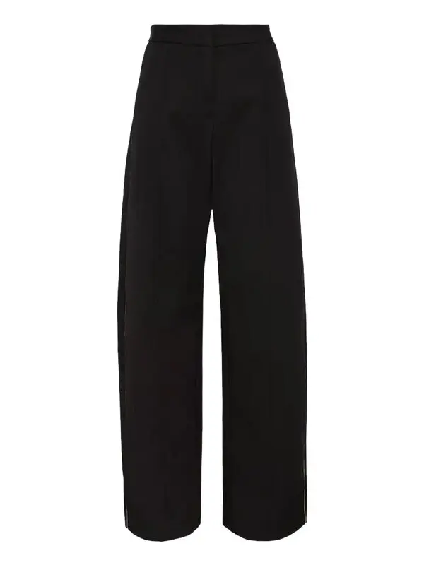 MSGM High-waisted Wide Leg Trousers - Black