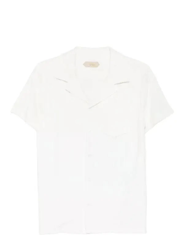 AURELIEN Terry Short-sleeve Shirt - White