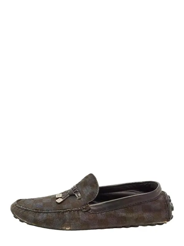LOUIS VUITTON Two-tone Calf-hair Loafers - Black