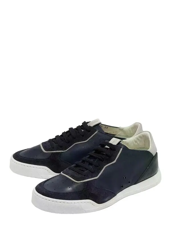 Santoni Panelled Sneakers - Blue