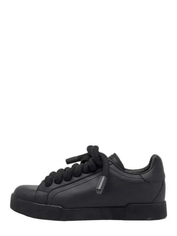 Dolce & Gabbana Leather Low-top Sneakers - Black