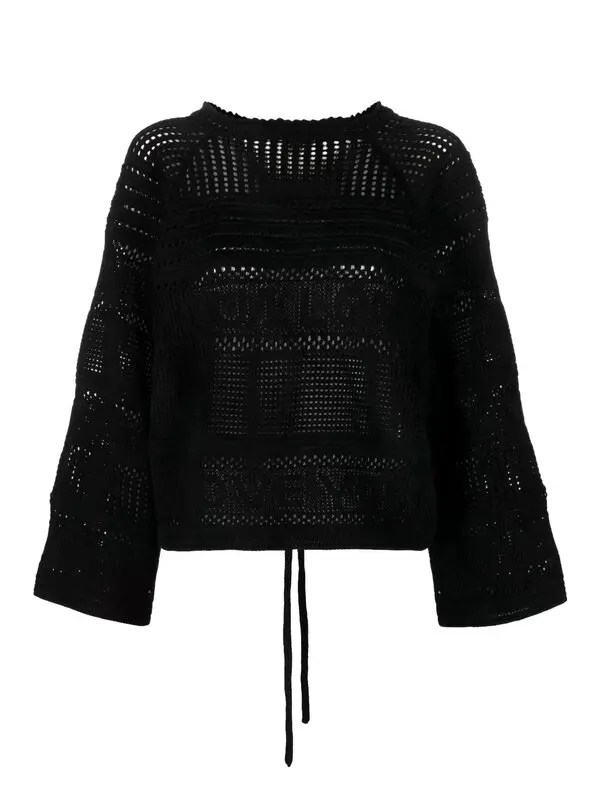Stella McCartney Open-knit Cotton Jumper - Black