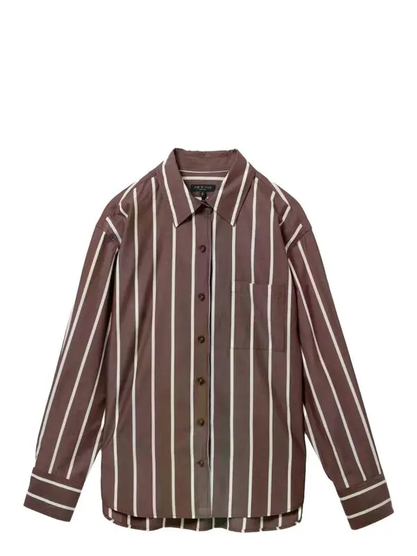 Rag & Bone Striped Connie Shirt - Brown