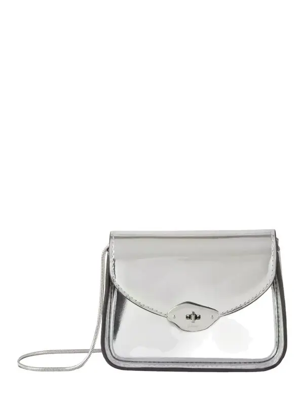 Mulberry Mini Lana Turn-lock Crossbody Bag - Silver