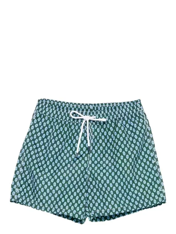 Fedeli Drawstring Swim Shorts - Green