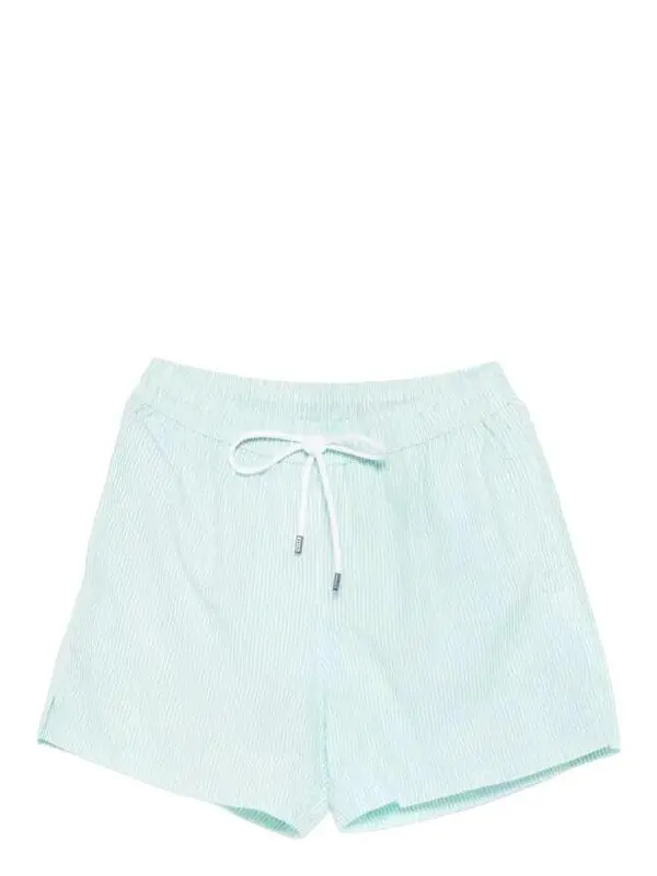 Fedeli Striped Swim Shorts - Green