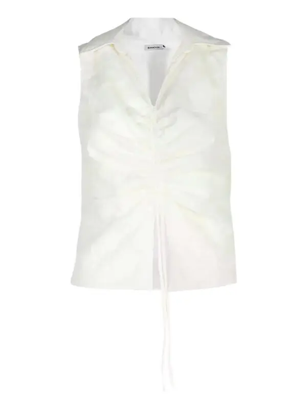 Simkhai Arabella Ruched Top - White