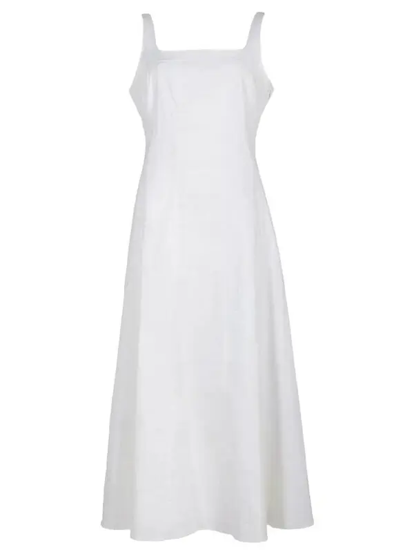 Theory Square-neck Panelled Idi Dress - White