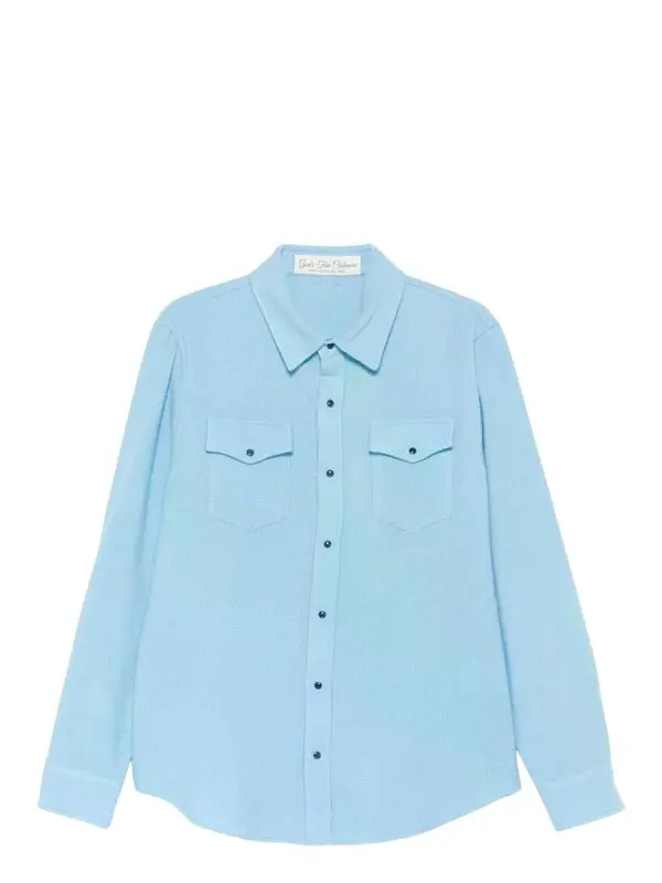 GOD'S TRUE CASHMERE Cashmere Flap-pocket Shirt - Blue
