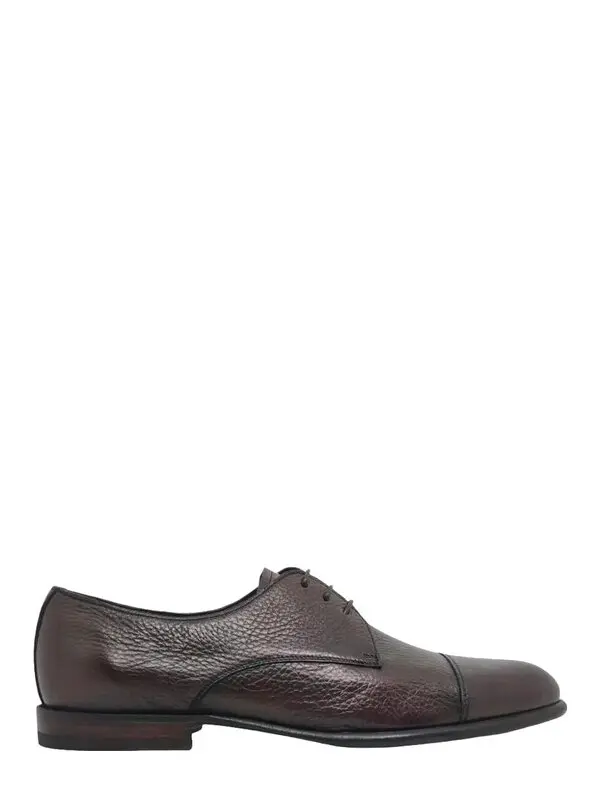 BARRETT Textured Cap-toe Derby Shoes - Brown