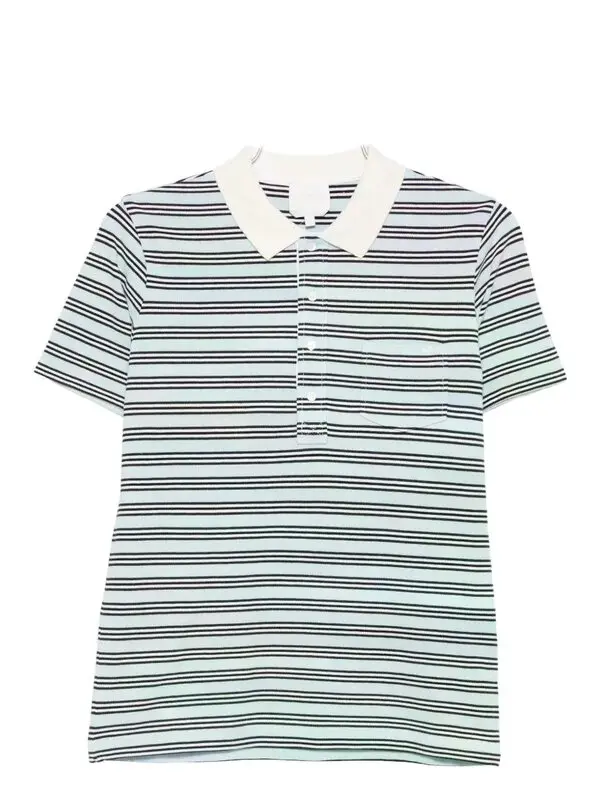 A.p.c. Striped Short-sleeves Polo Shirt - Blue