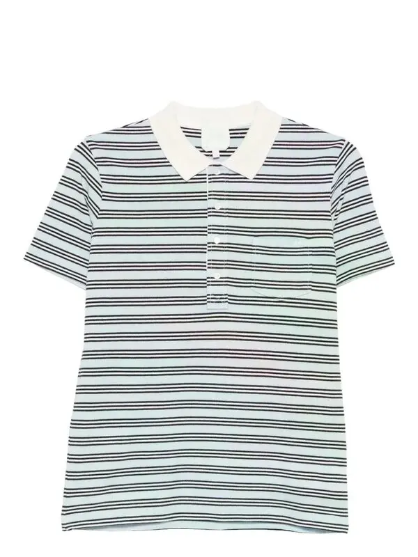 A.p.c. Striped Short-sleeves Polo Shirt - Blue