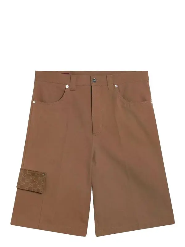Gucci Gg-motif Multiple-pocket Shorts - Brown