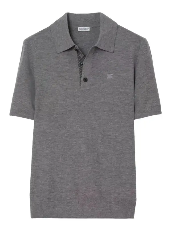 Burberry Cashmere Polo Shirt - Grey