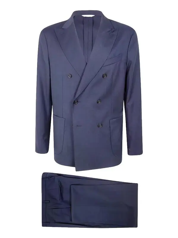 Boglioli Double-breasted Suit - Blue