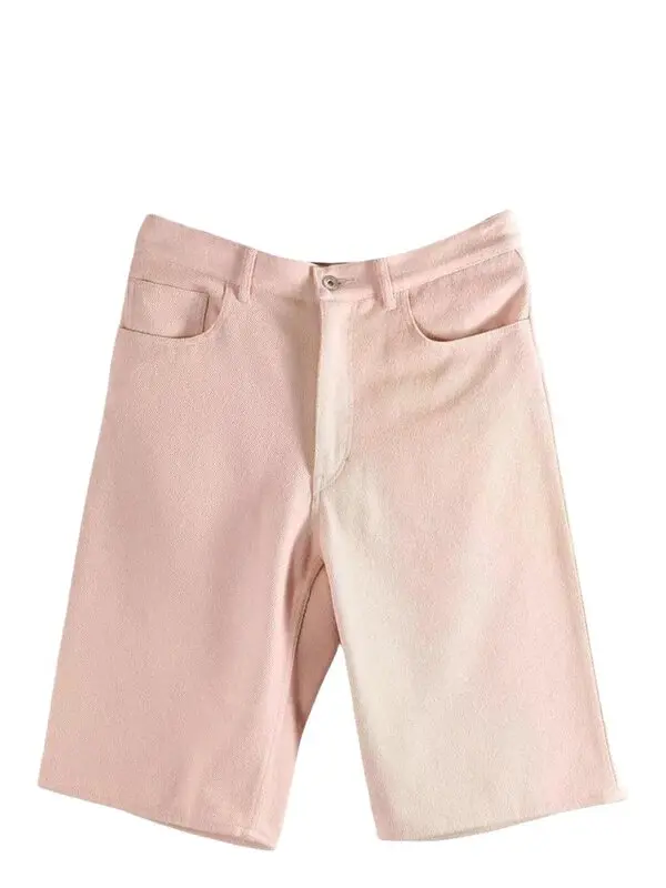 Auralee Nep Denim Bermuda Shorts - Pink