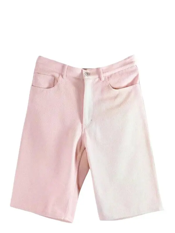 Auralee Nep Denim Bermuda Shorts - Pink