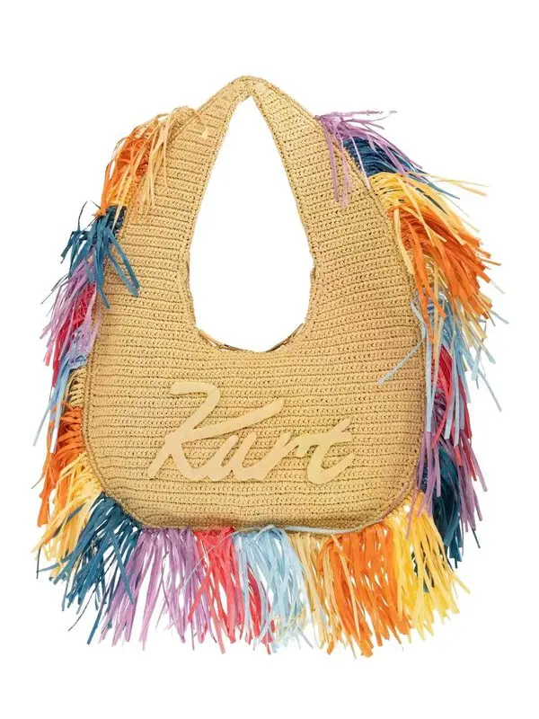 Kurt Geiger Large Kurt Hobo Fringe-detailed Tote Bag - Neutrals