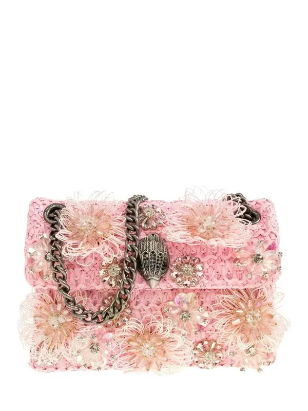 Kurt Geiger Mini Kensington Floral-appliqué Shoulder Bag - Pink