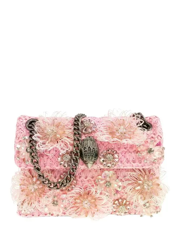 Kurt Geiger Mini Kensington Floral-appliqué Shoulder Bag - Pink