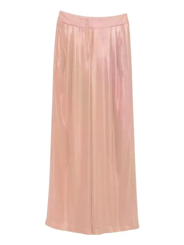 Peserico Metallic-effect Wide-leg Trousers - Pink