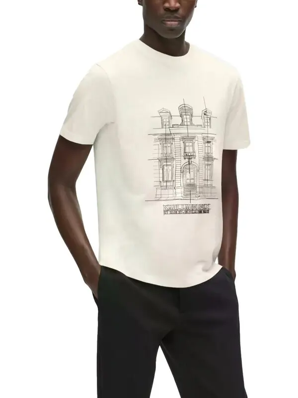 Karl Lagerfeld Maison De Karl Printed T-shirt - Neutrals