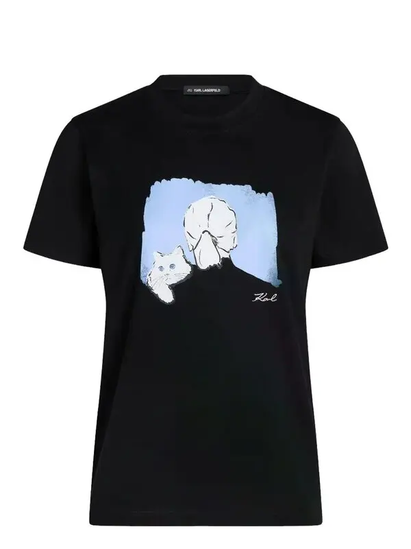 Karl Lagerfeld Portrait T-shirt - Black