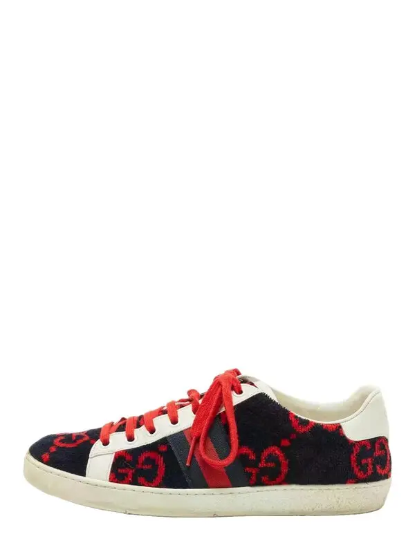 Gucci Ace Fabric And Leather Trainers - Blue