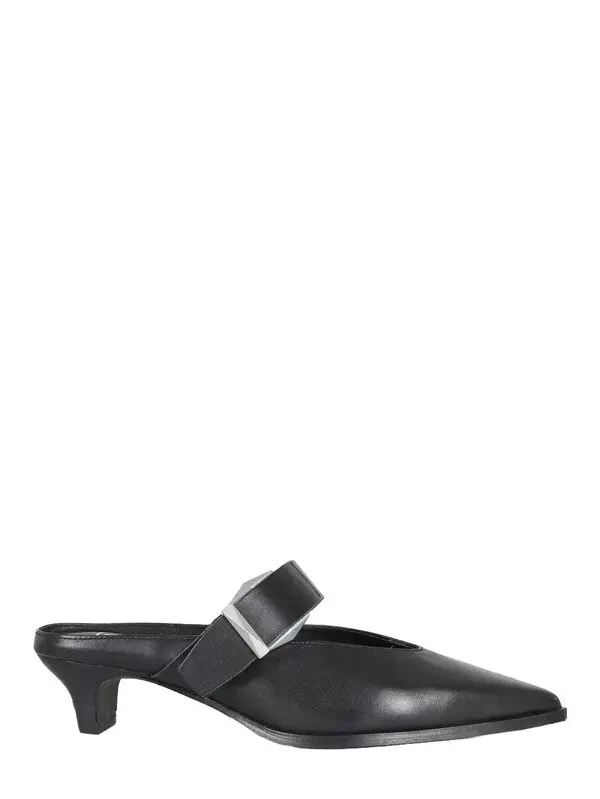 Ash Tessa Buckle-strap Pointed-toe Mules - Black