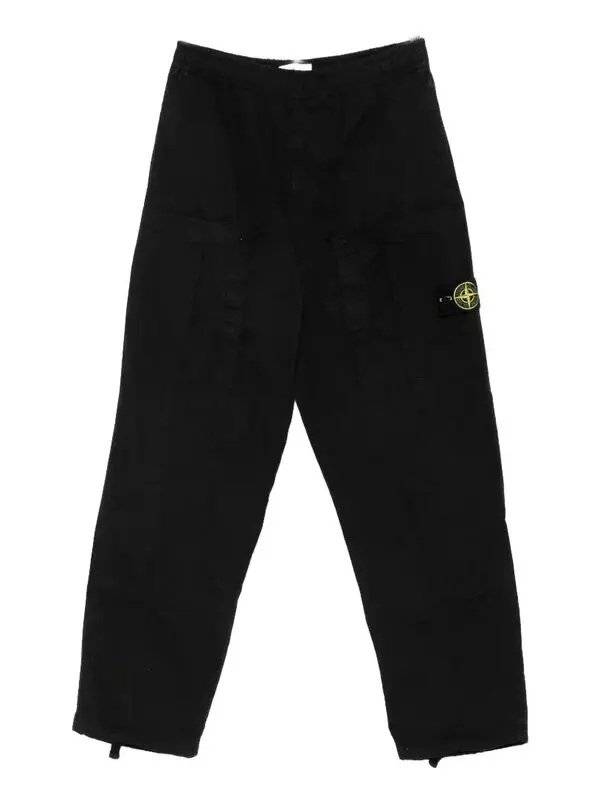 Stone Island Compass-patch Cargo Pants - Black