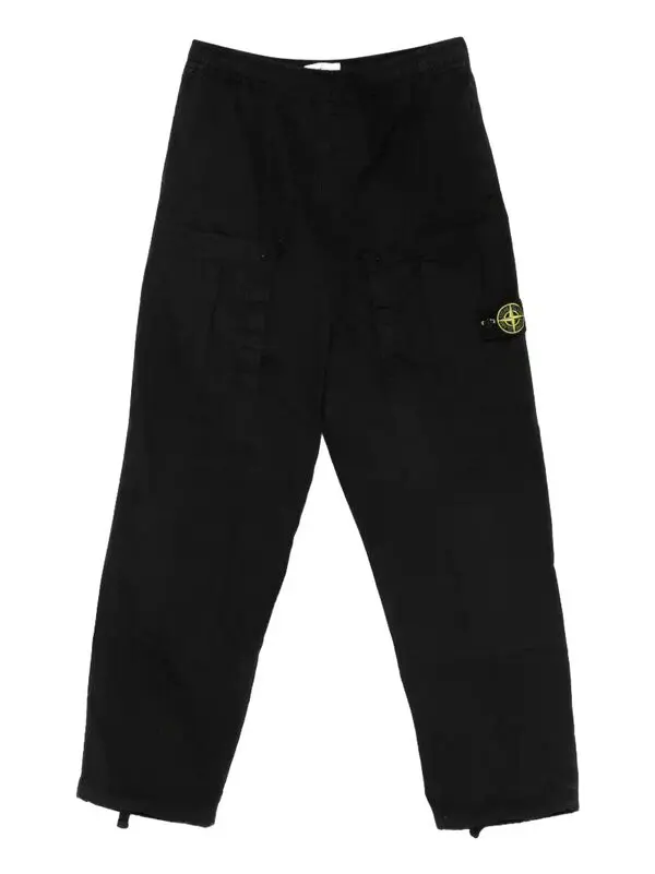 Stone Island Compass-patch Cargo Pants - Black