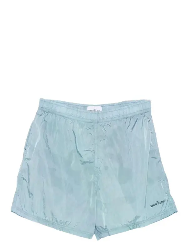 Stone Island Logo-print Shorts - Blue