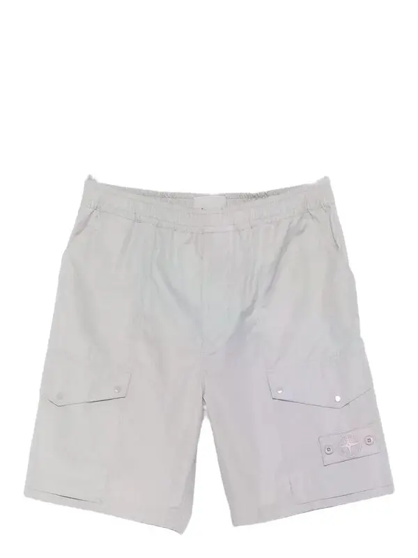 Stone Island Compass-patch Cargo Shorts - Grey