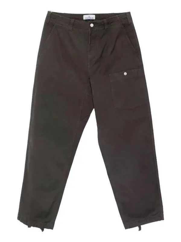 Stone Island Patch-pocket Drawstring Trousers - Grey