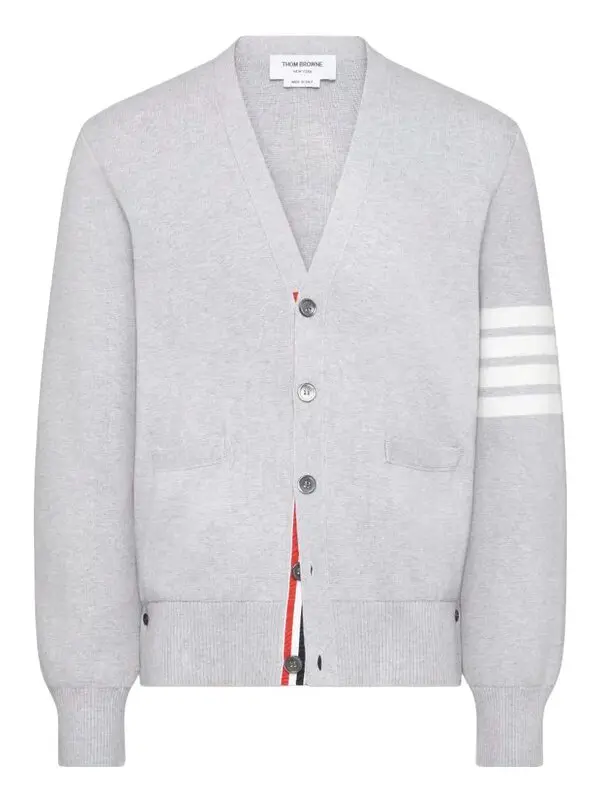 Thom Browne 4-bar Milano Stitch Cardigan - Grey