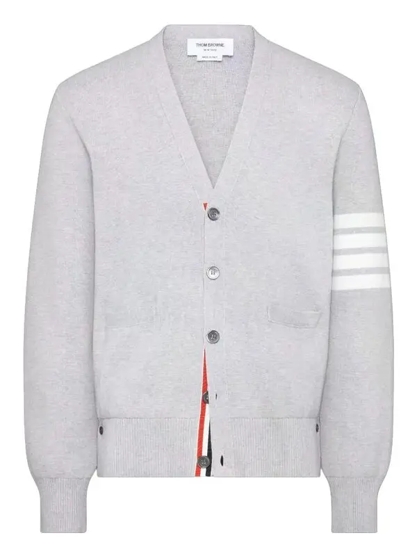 Thom Browne 4-bar Milano Stitch Cardigan - Grey