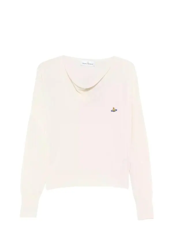 VIVIENNE WESTWOOD Logo-embroidered Sweatshirt - Neutrals
