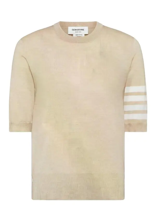 Thom Browne 4-bar T-shirt - Neutrals